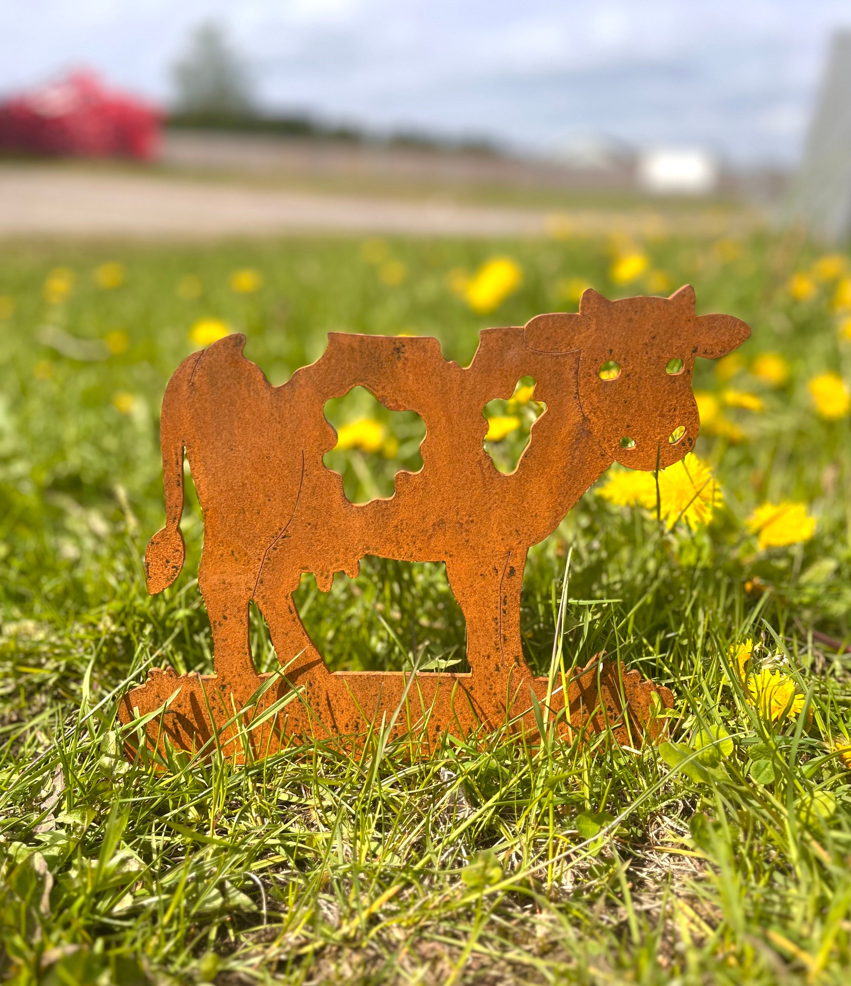 Ko - metall trädgårdsprydnad – Wallaby Steel